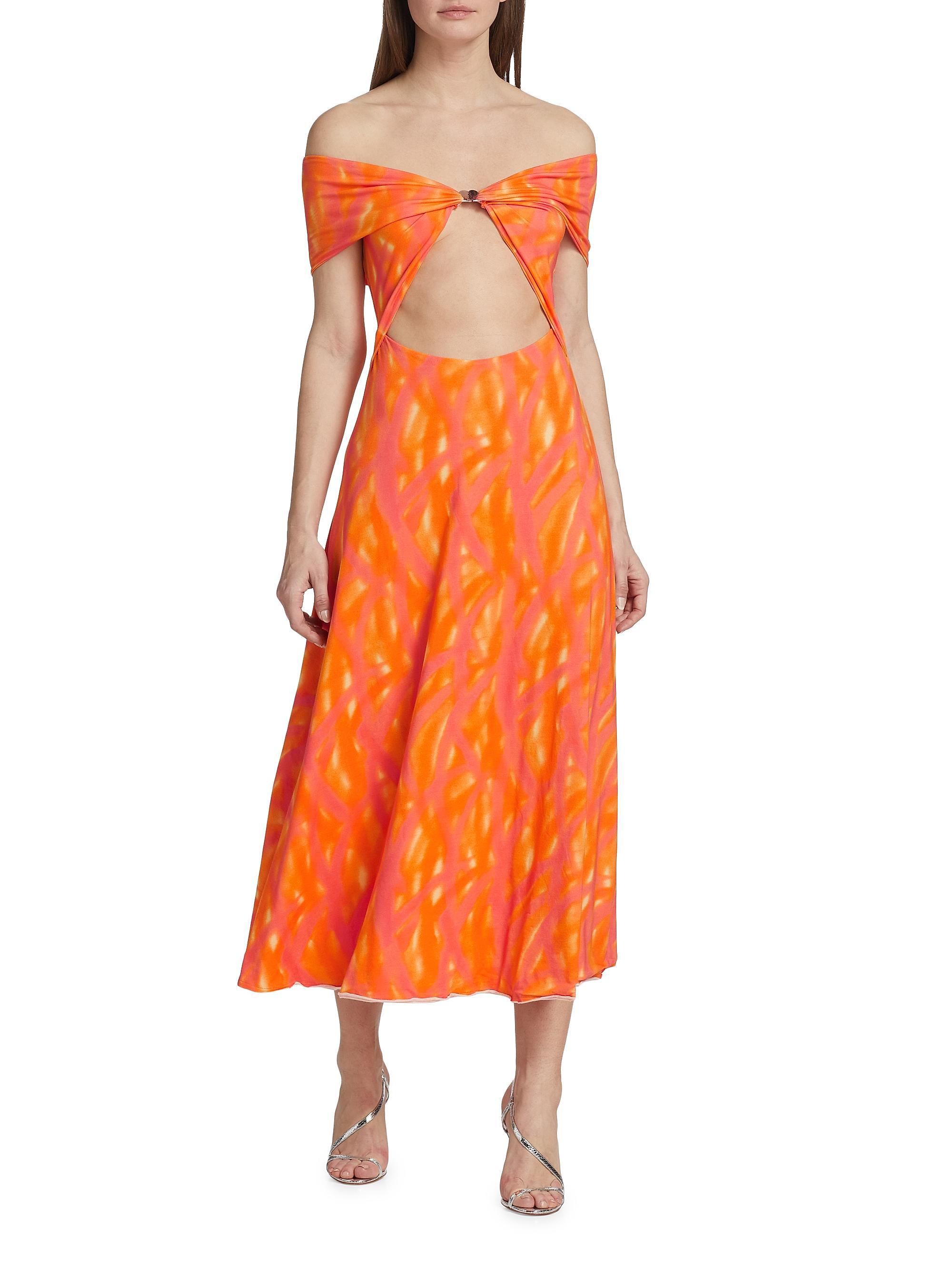 Click here for Rotate Birger Christensen Womens Printed Off-The-S... prices