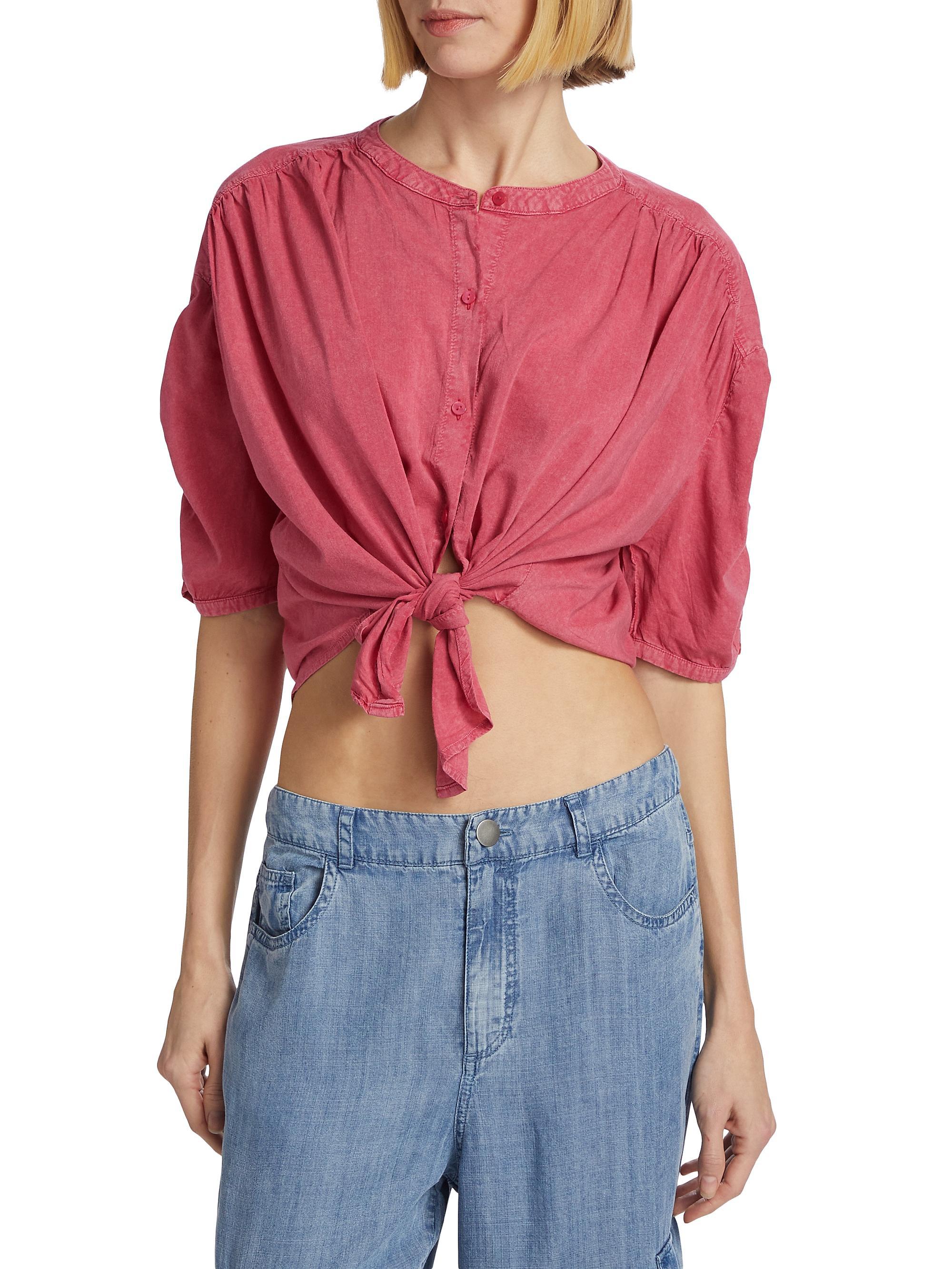 Click here for Splendid Womens Fiorella Button-Front Blouse - Ros... prices