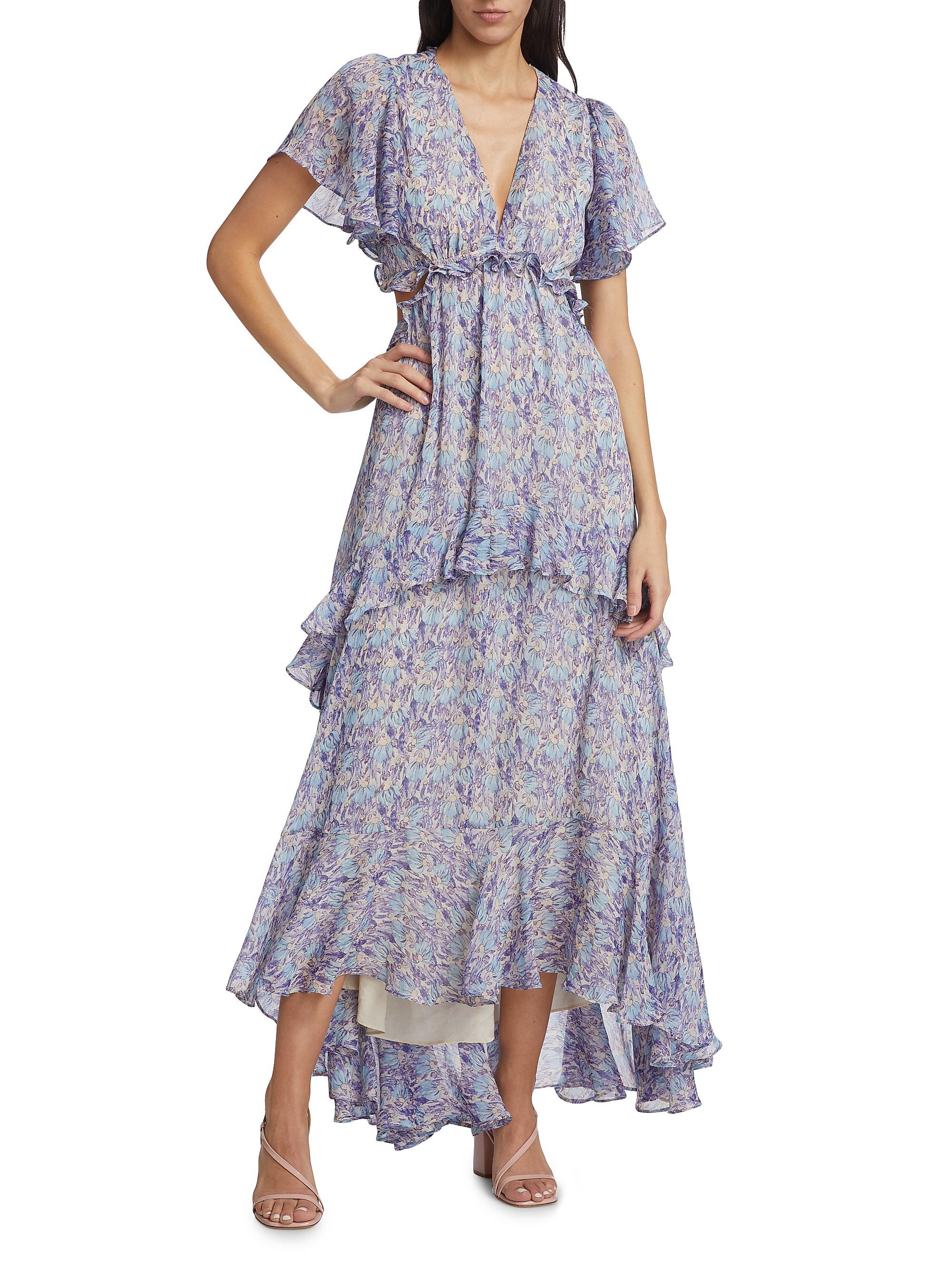 Click here for Astr The Label Womens Cherli Floral Tiered Maxi Dr... prices