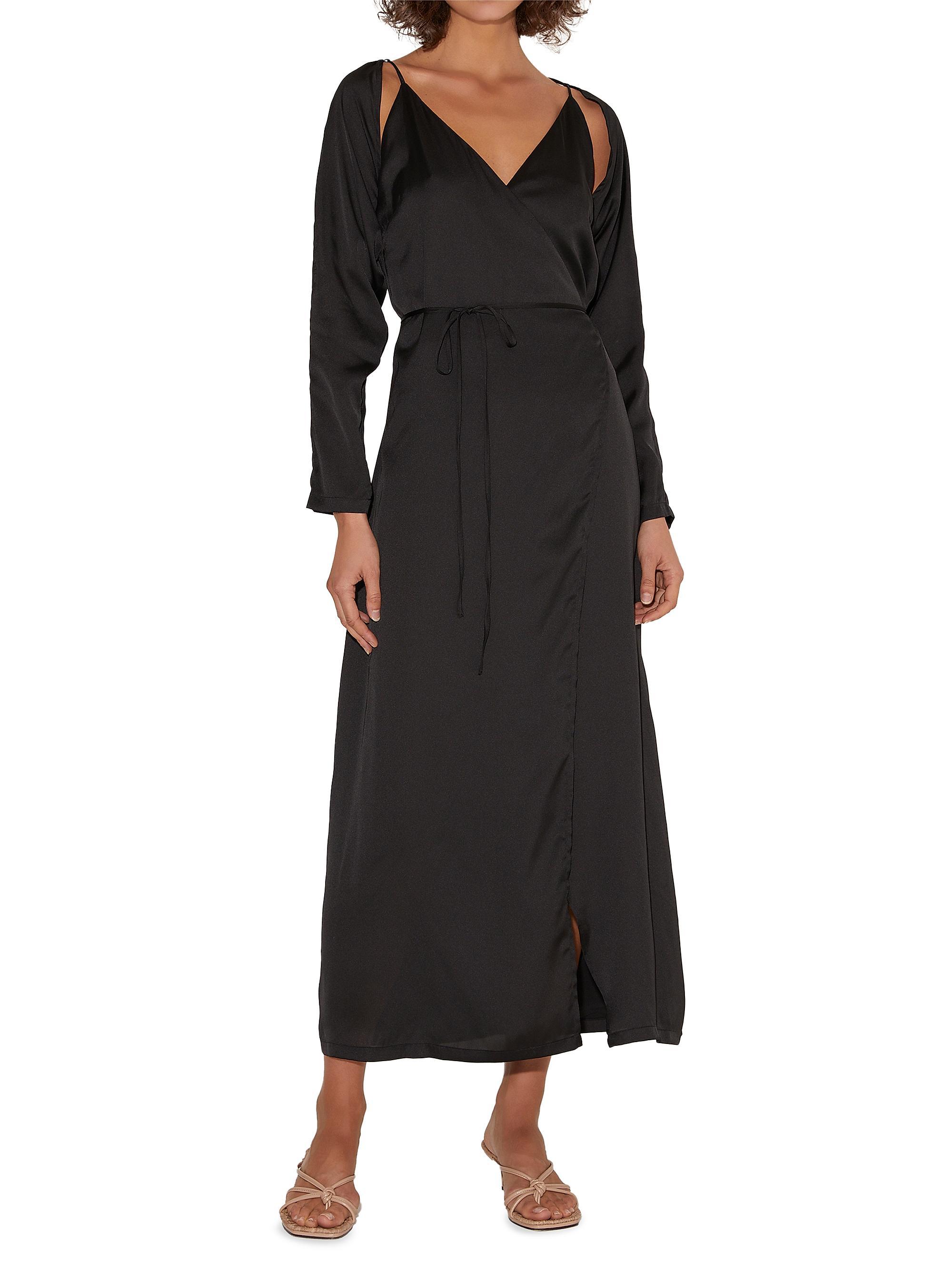 Click here for Hansen + Gretel Womens Geneva Satin Dress - Black... prices