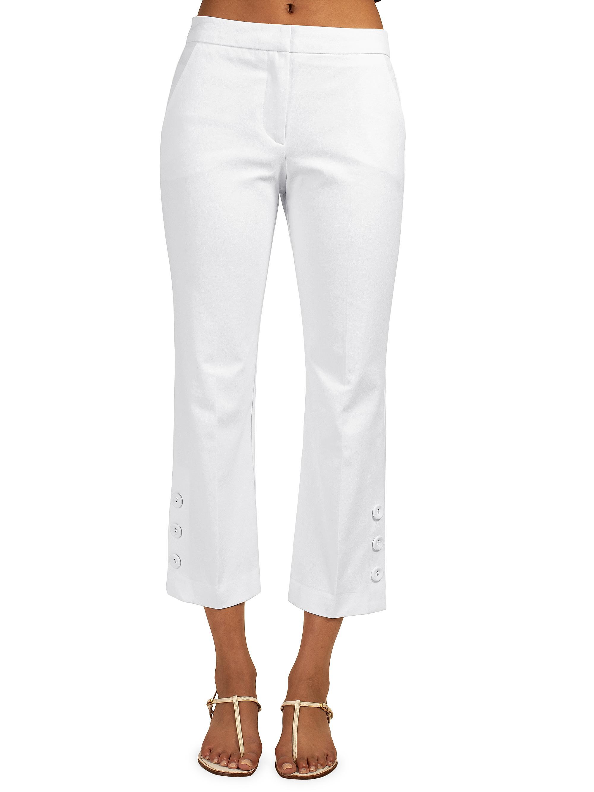 Click here for Trina Turk Womens Ore Cropped Boot-Cut Pants - Whi... prices