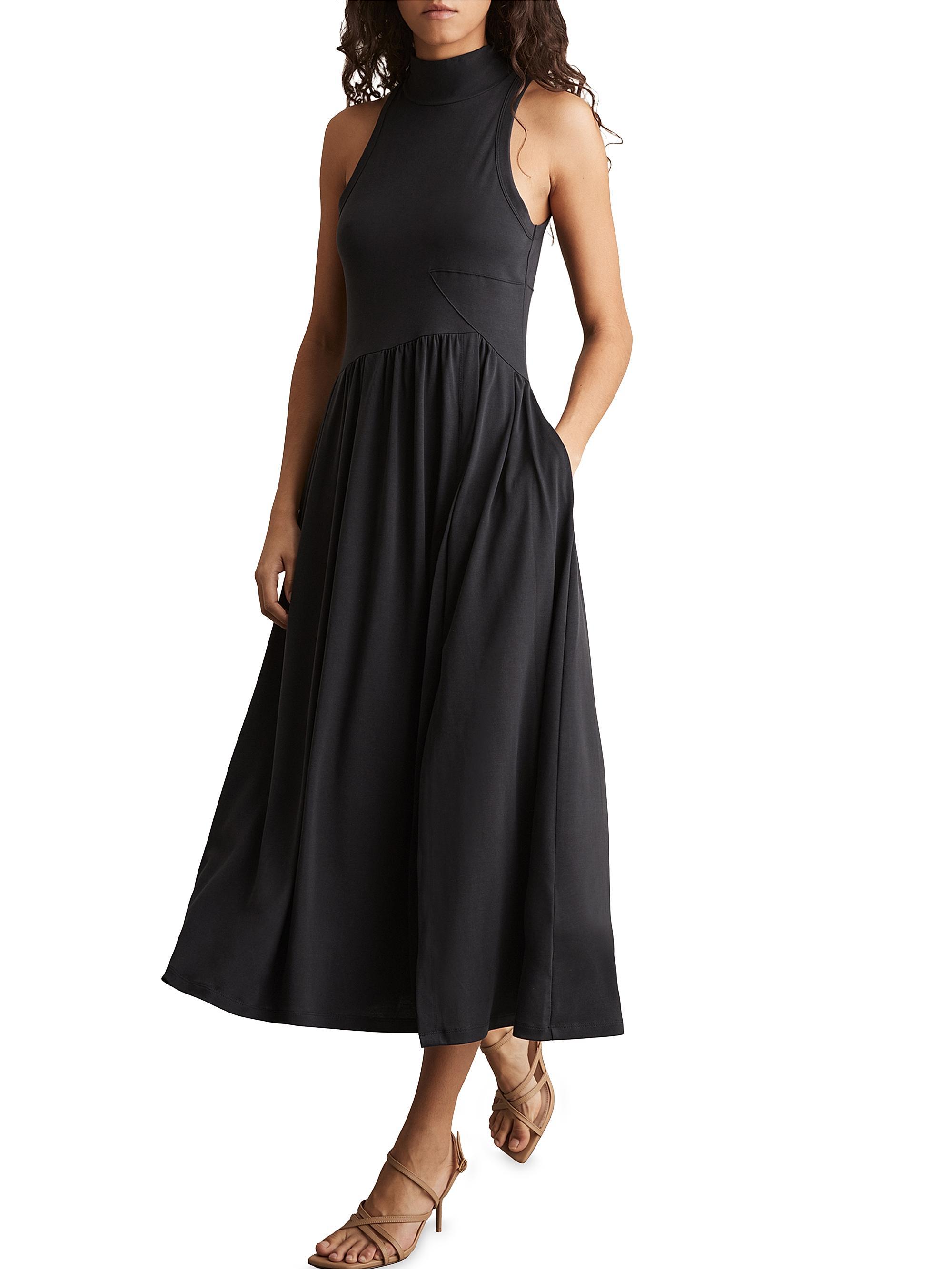 Click here for Reiss Womens Blake Jersey Midi-Dress - Navy - Size... prices