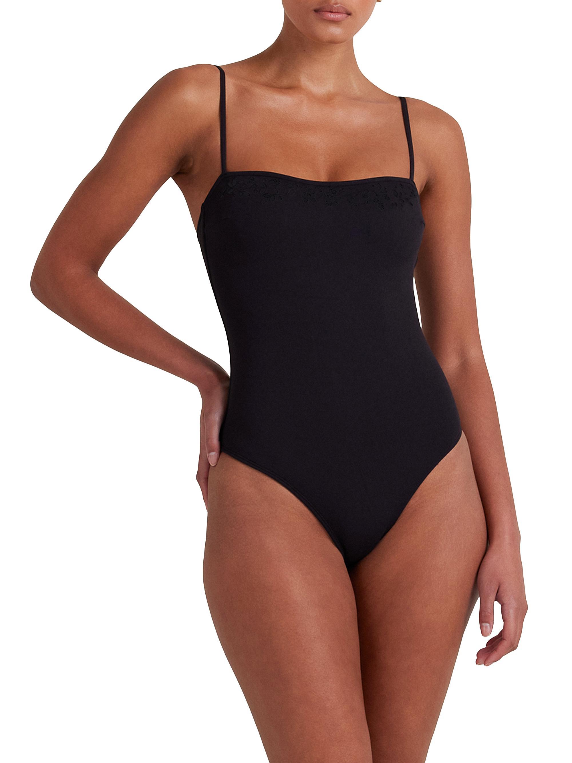 Click here for Peony Womens Memoir Embroidered One-Piece Swimsuit... prices