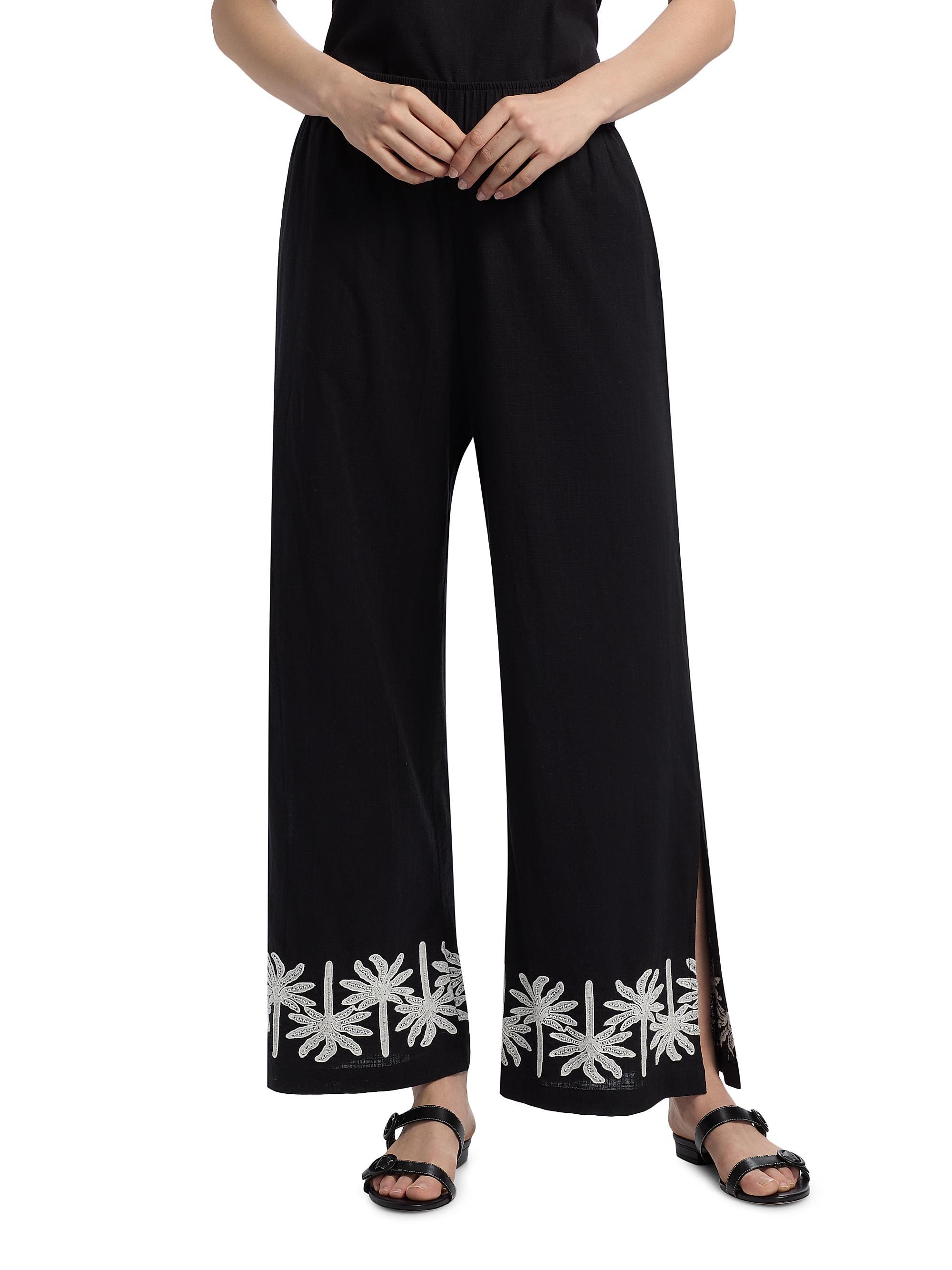 Click here for Johnny Was Womens Hannah Cotton-Linen Wide-Leg Pan... prices