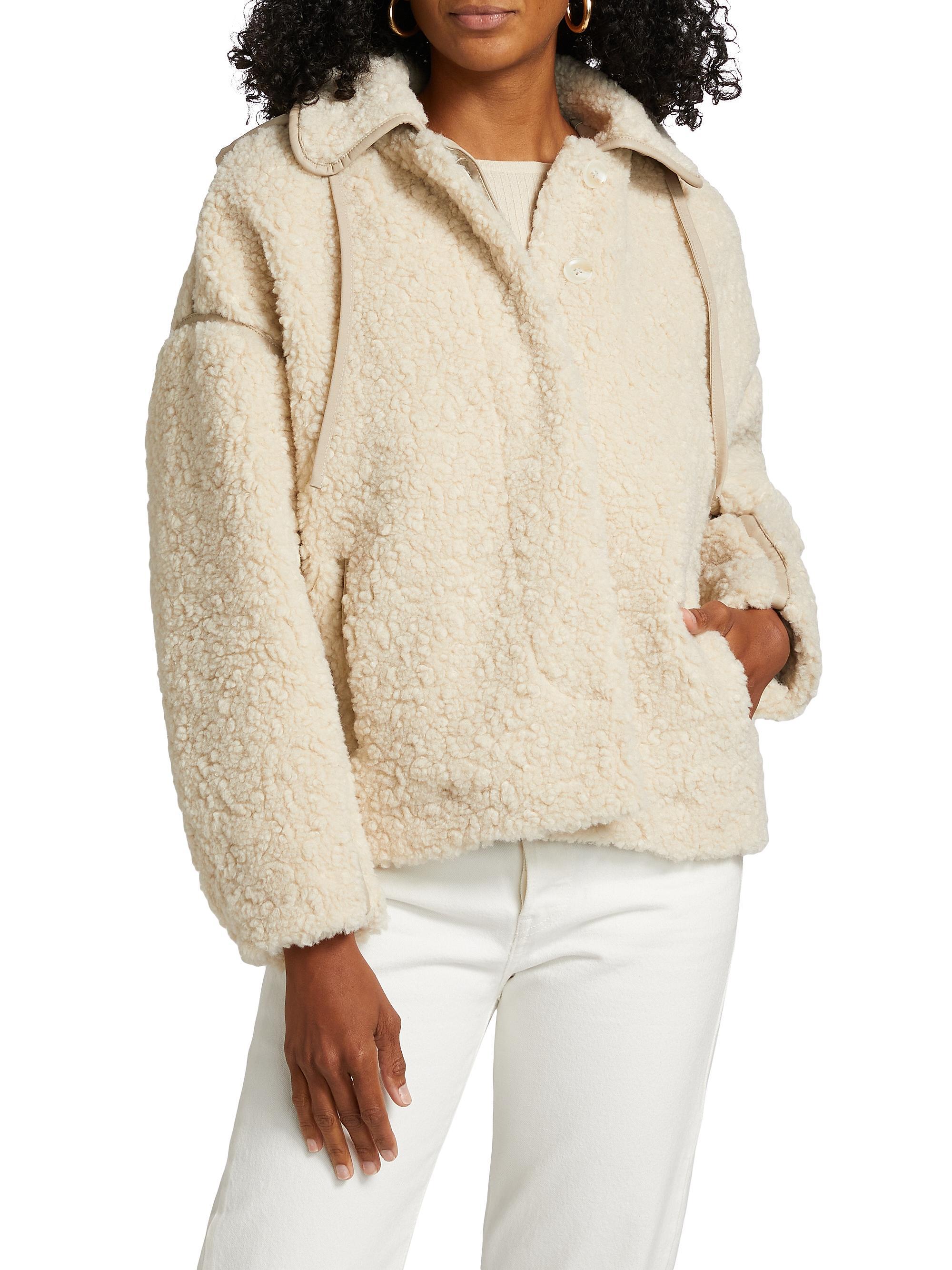 Click here for dh New York Womens Kyle Faux-Shearling Hooded Jack... prices