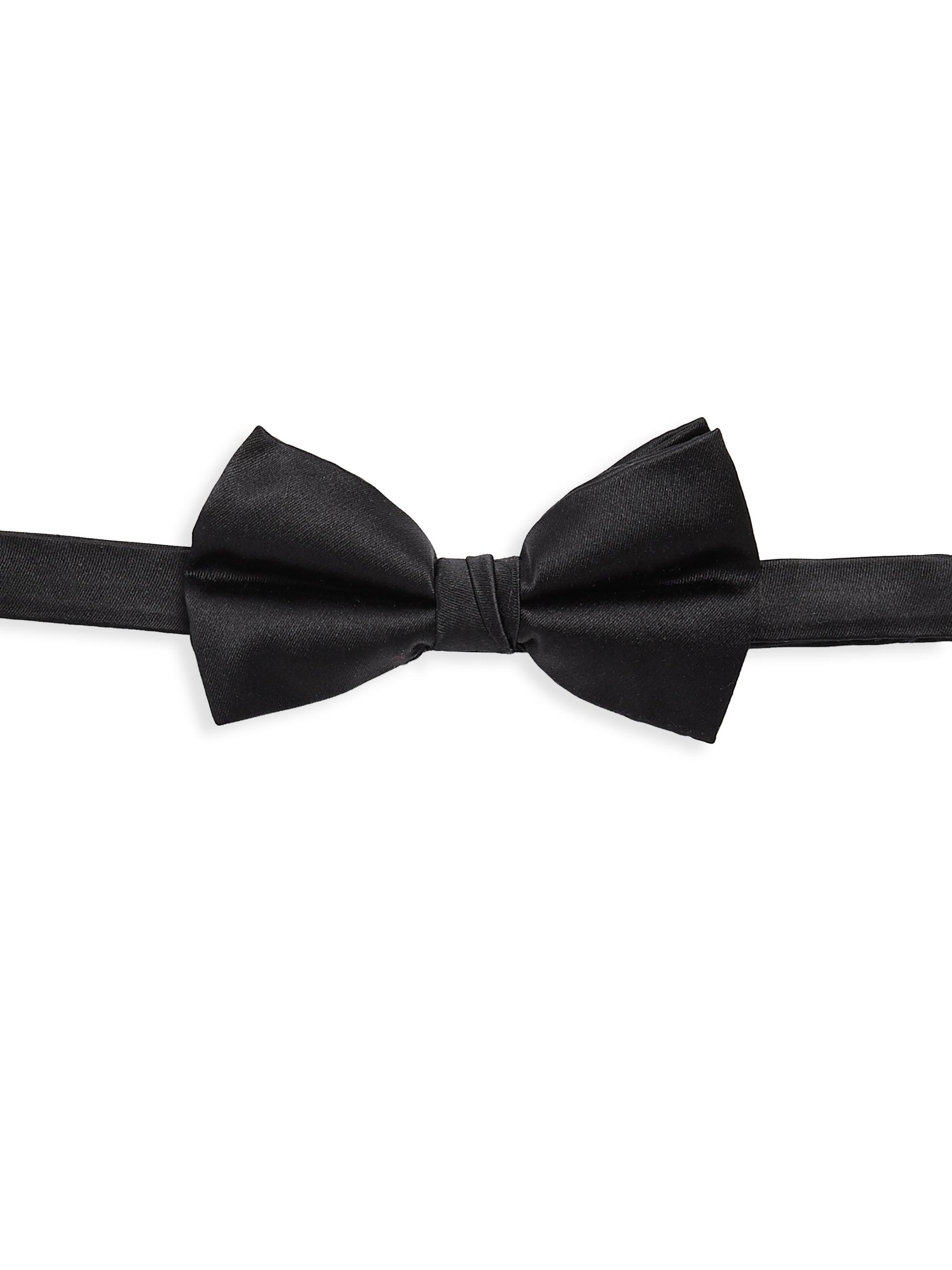 Click here for Saks Fifth Avenue Mens Silk Pre Tied Bow Tie - Bla... prices