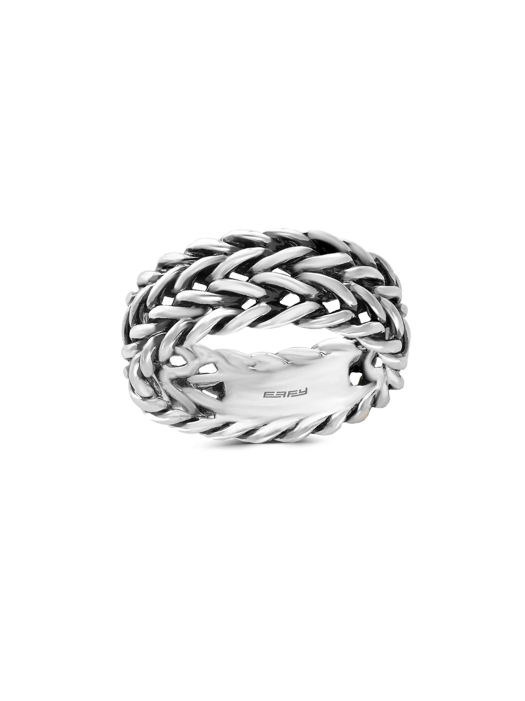 Click here for Effy Mens Gento Sterling Silver Braided Ring - Sil... prices