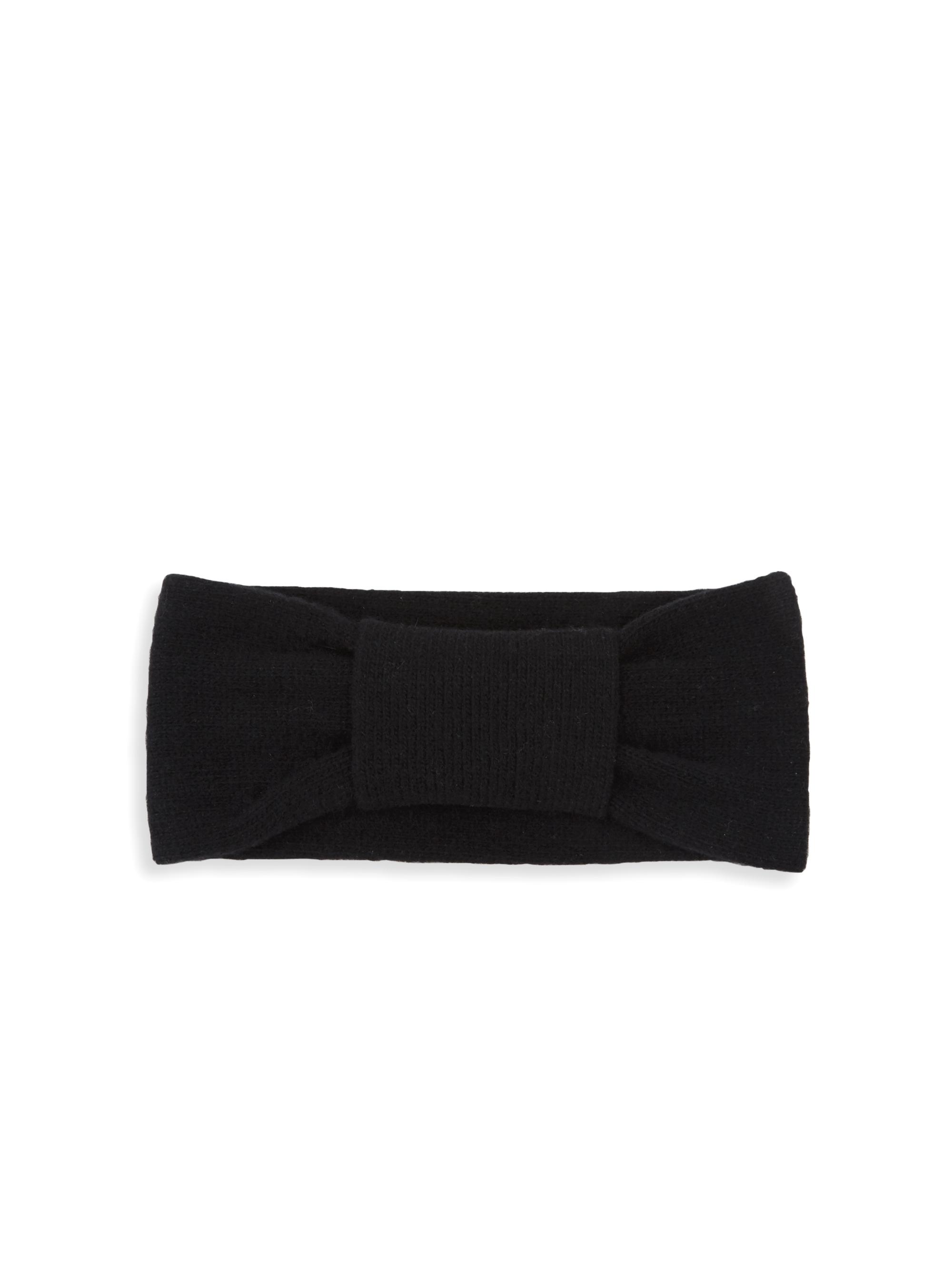 Click here for Portolano Womens Knotted Cashmere Headband - Black prices