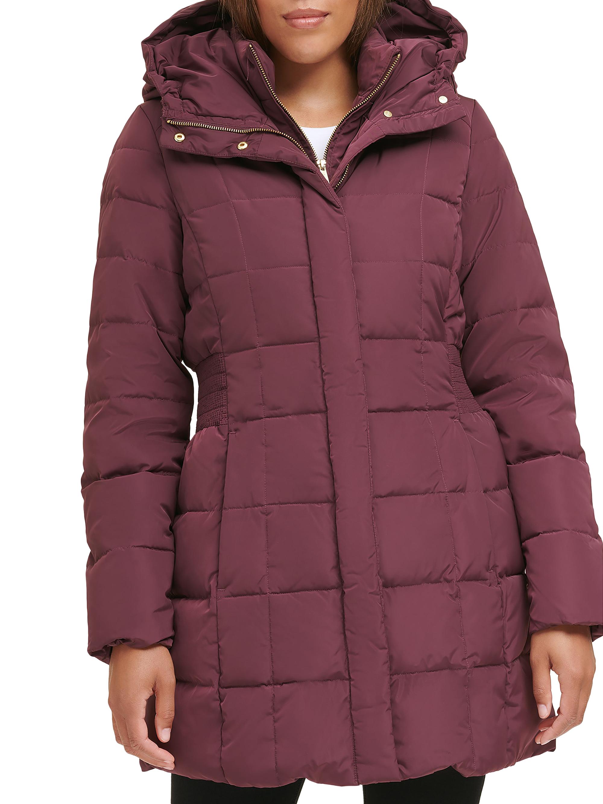 Click here for Cole Haan Womens Hooded Down Puffer Coat - Merlot prices