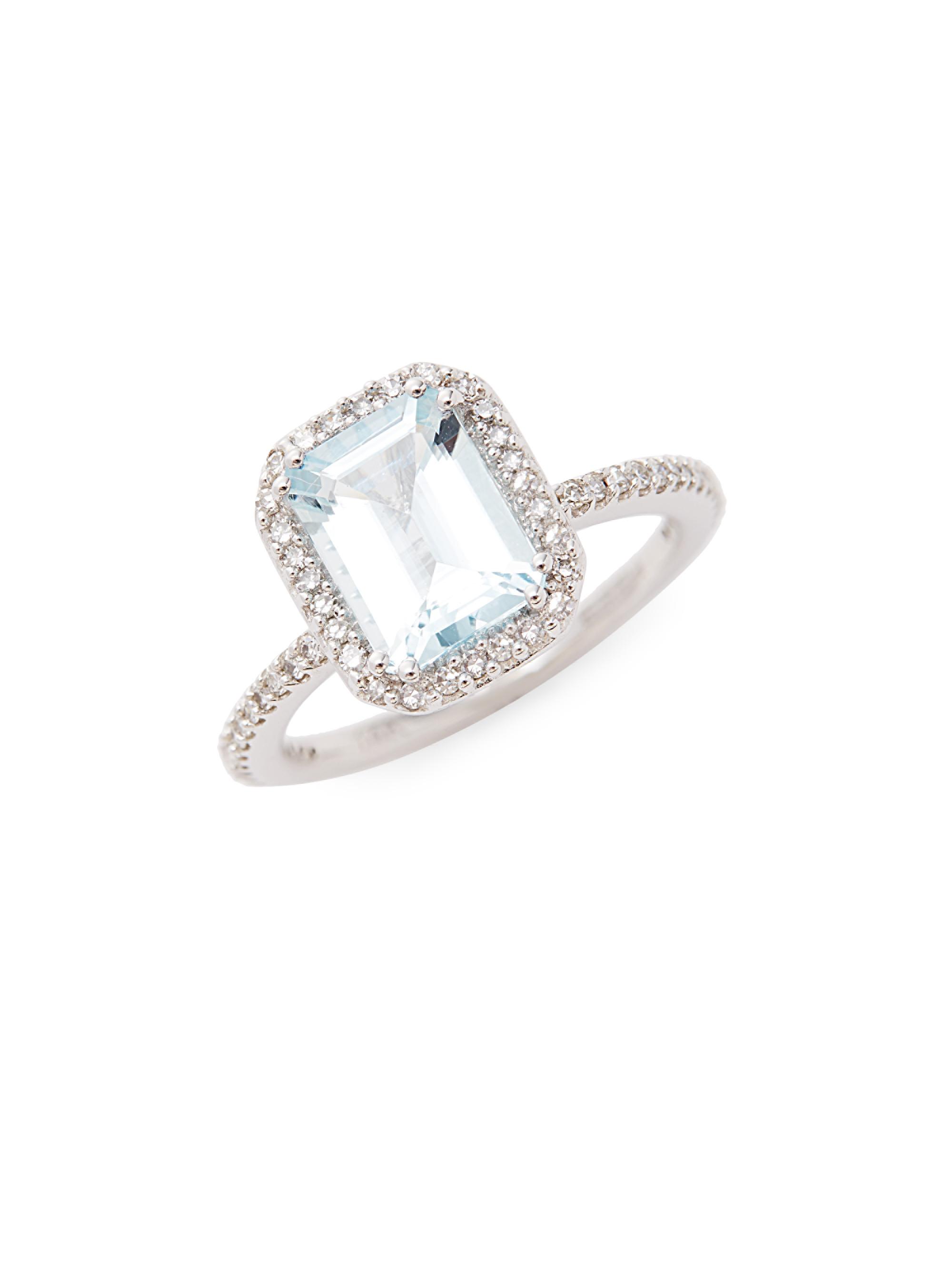 Click here for Effy Womens 14K White Gold  Aquamarine & 0.28 TCW... prices